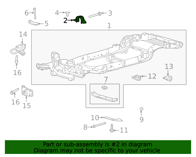 2021-2023 Ford Bronco Upper Cross-Member MB3Z-5035-A | AutoNationParts.com