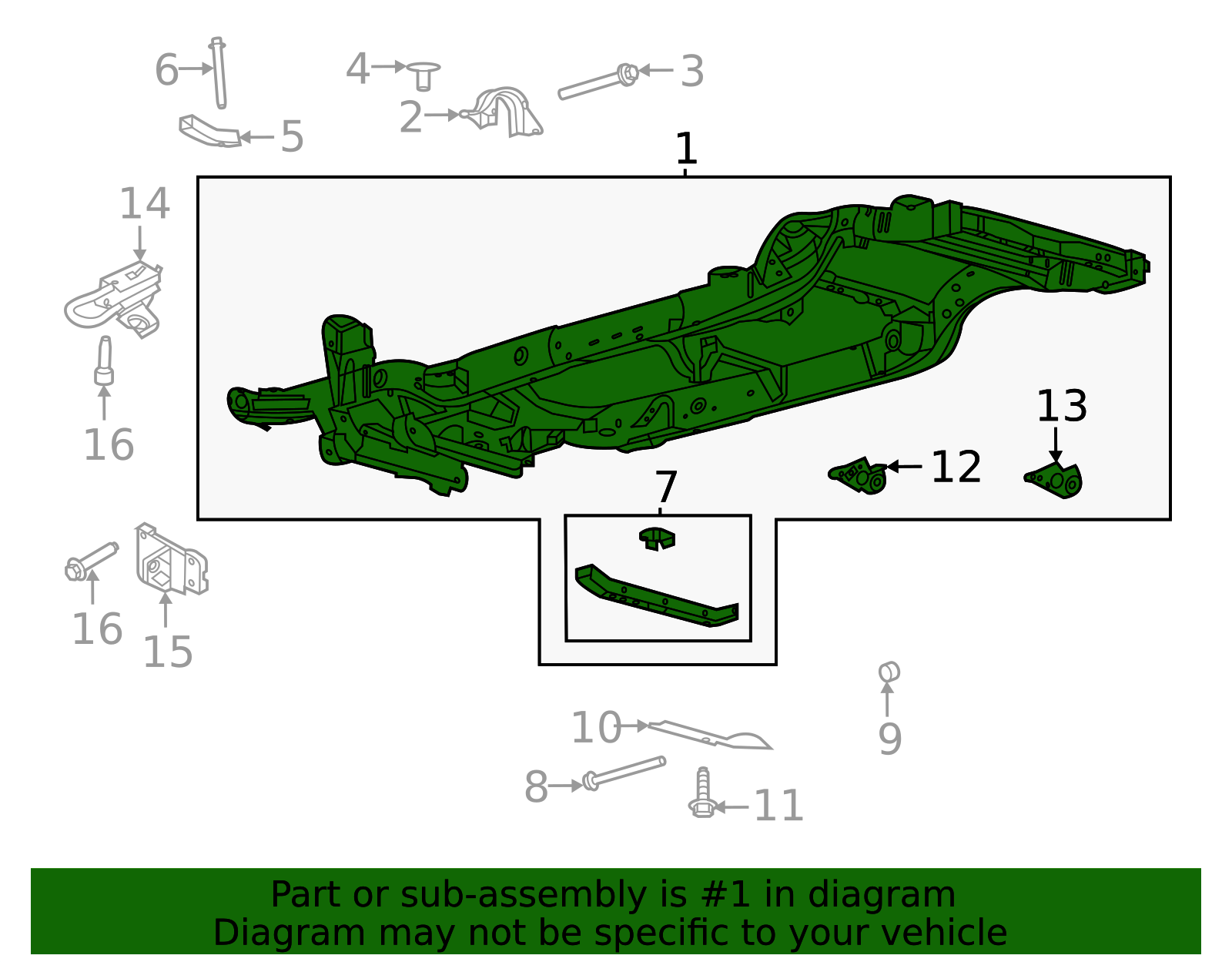 NB3Z-5005-N - Frame Assembly 2021-2024 Ford Bronco | AutoNation Parts