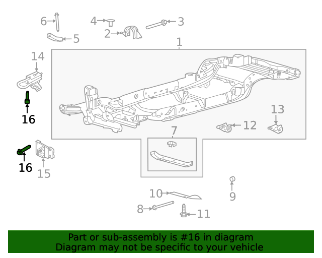 2021-2023 Ford Bronco Tow Hook Bolt W721775-S439 | QuirkParts