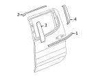 2019-2024 GM Rear Driver Side Door Window Belt Reveal Molding 84842456 ...