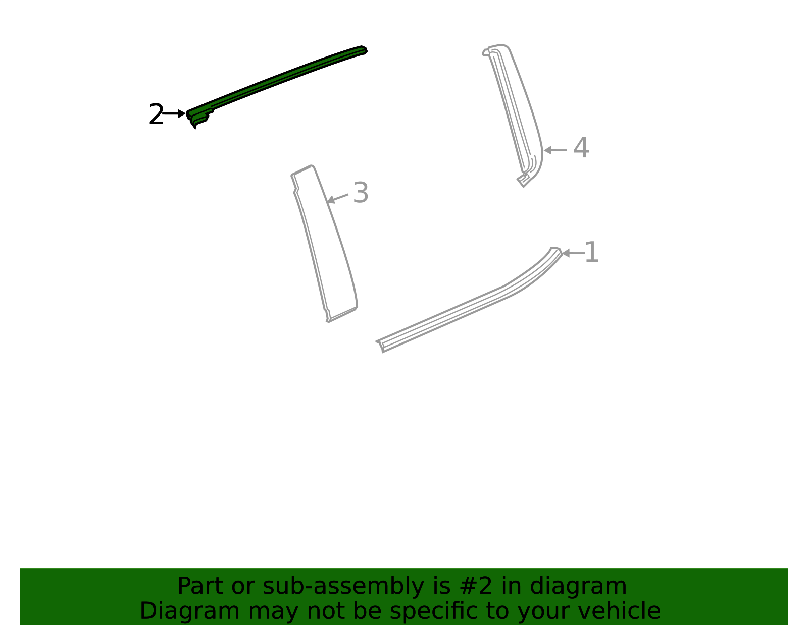 2019-2025 GM Upper Molding 85517674 GM | GMPartsDirect.com