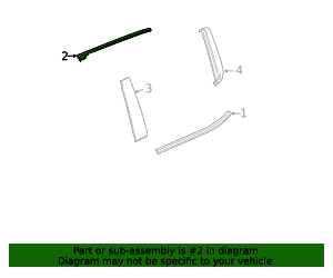 2019-2023 GMC Sierra 1500 Rear Driver Side Door Window Upper Reveal ...