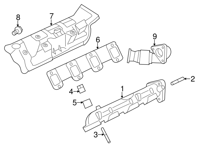 -W717172-S900 - Manifold Stud 2017-2020 Ford | Ford OEM Parts Direct