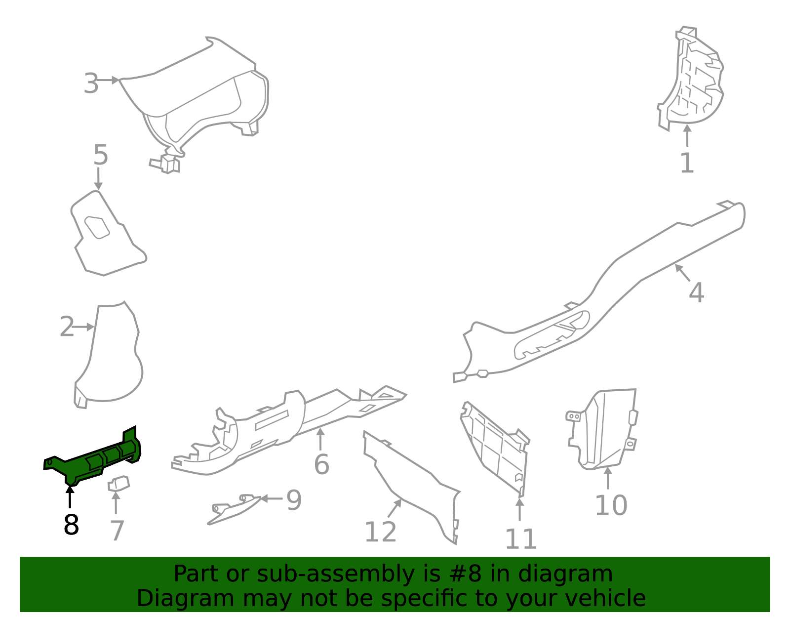 2019-2024 Nissan Altima Switch Housing 68167-6CA0A | Nissan Parts Central
