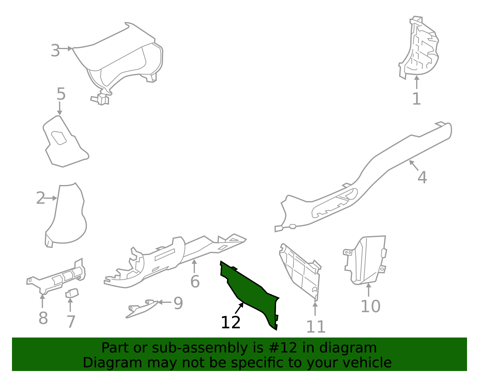 2019-2025 Nissan Altima Lower Cover 68921-6CA0A | Bill Kay Nissan Parts