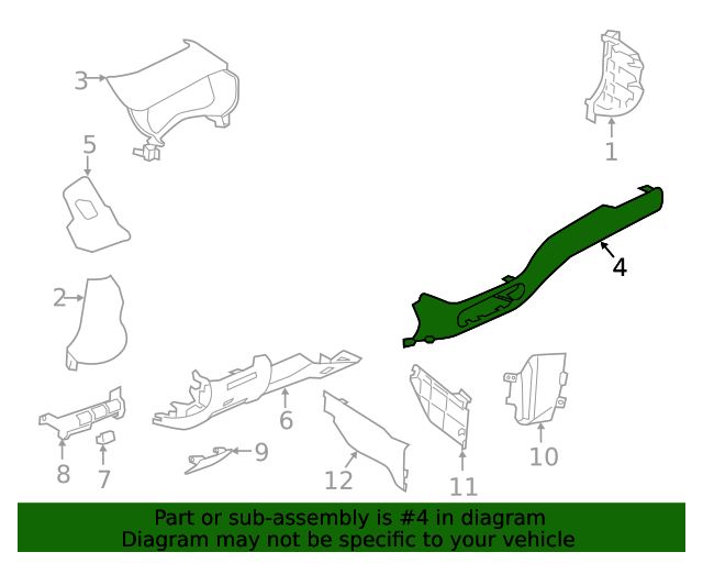 2019-2021 Nissan Altima Trim Bezel 68212-6CA1A | Nissan Parts Plus