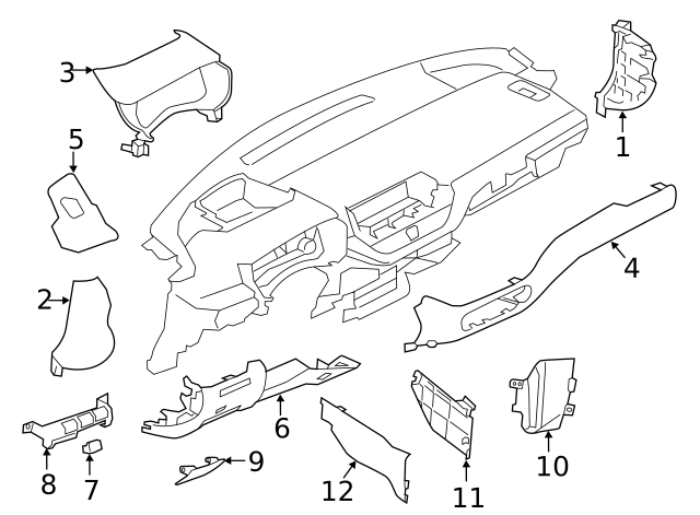 2019-2024 Nissan Altima Lower Lid 68246-6CA0A | My Nissan Part