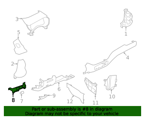 2019-2024 Nissan Altima Switch Housing 68167-6CA0A | Nissan Parts Central