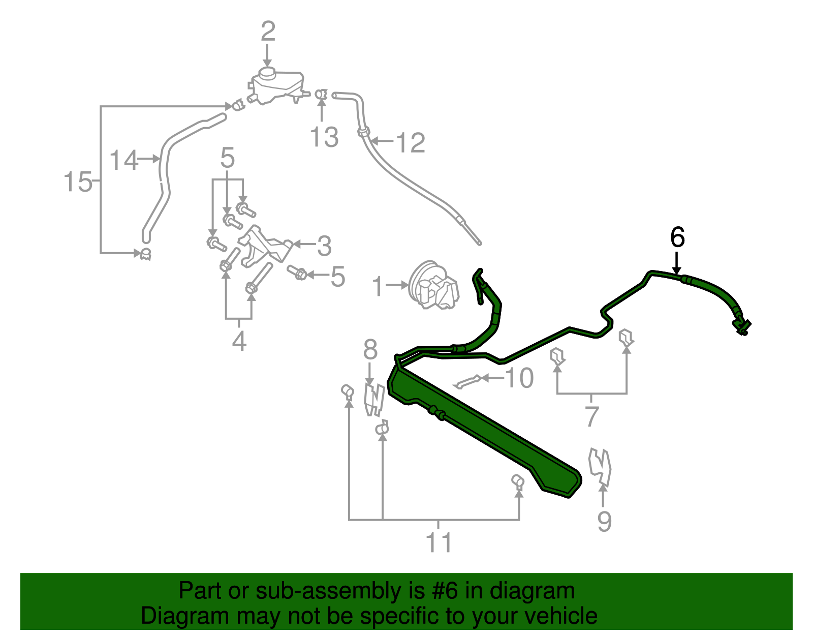 Genuine Power Steering Pressure Hose for 2008-2009 Saab 9-3 | Part ...