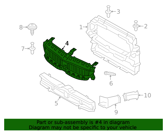 51745a22c61 - 2019-2022 BMW Upper Shutter (51-74-5-A22-C61) | BMW of ...