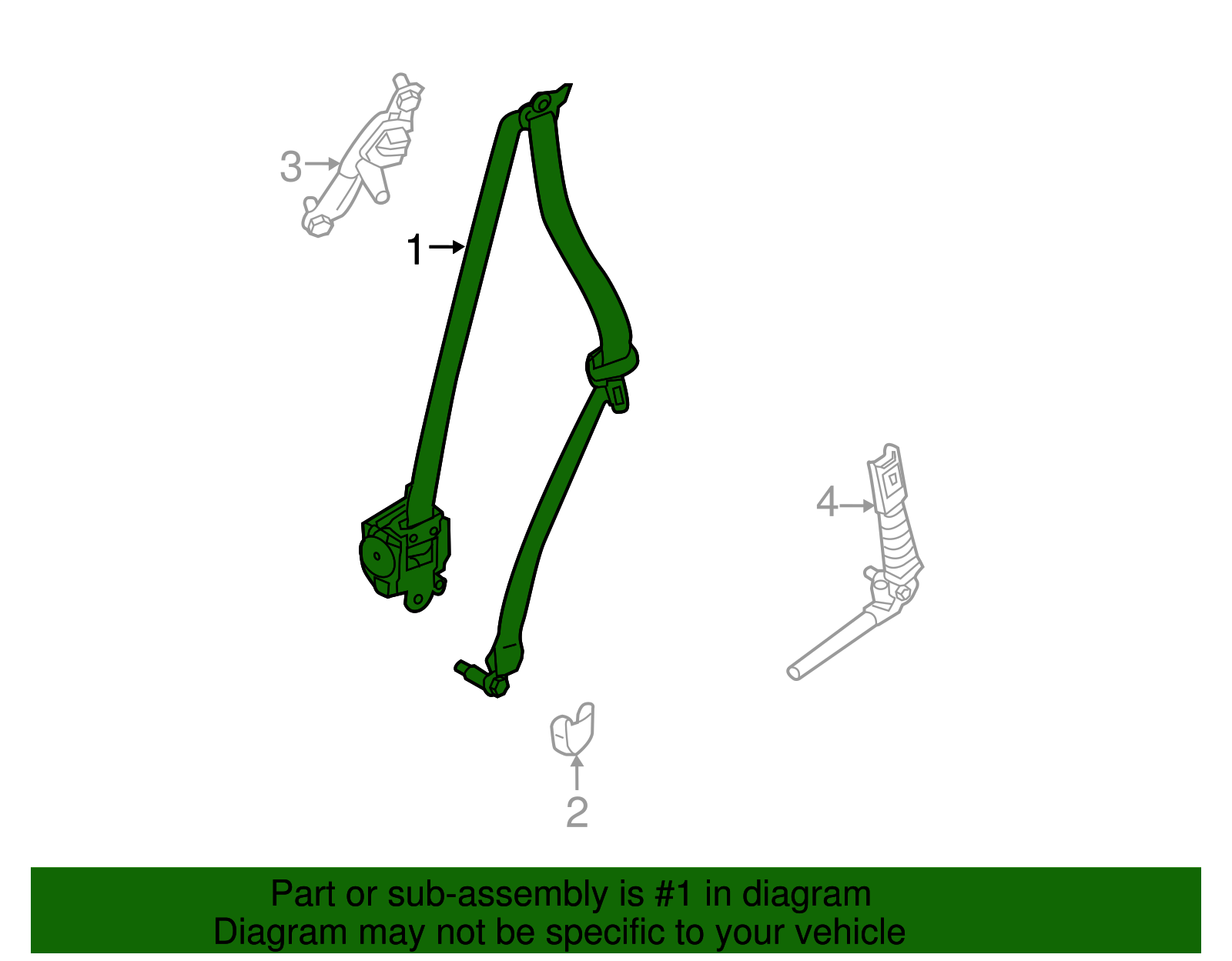 2011-2012 Infiniti QX56 Belt & Retractor 86885-1LA6A | Infiniti of ...