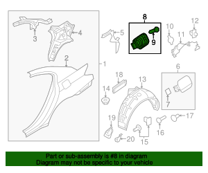 Hyundai - 81595-3M000 - Fuel Pocket - 2009-2014 Hyundai Genesis | OEM ...