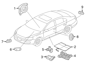 2011-2019 Volkswagen Side Impact Sens 5K0-959-351-A | vwpartscente