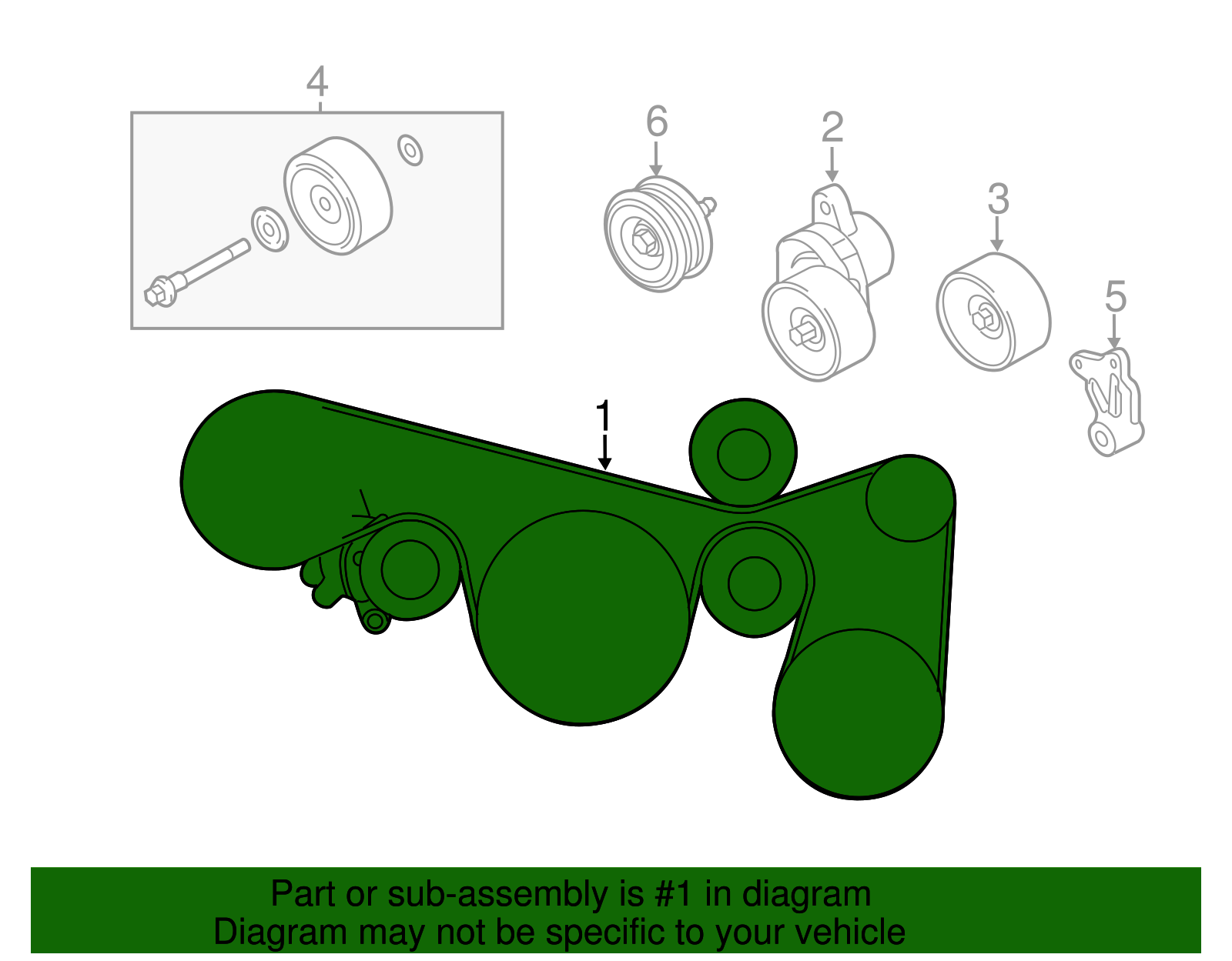 11720-1JA0A - 2011-2013 Nissan Quest - Serpentine Belt | Anicra Nissan ...