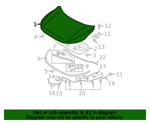 2022-2024 Mitsubishi Eclipse Cross Hood 65100W000P | Mitsubishi Parts World