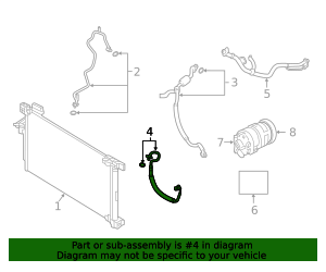 2019-2021 Nissan Altima A/C Refrigerant Discharge Hose 92490-6CB0A ...