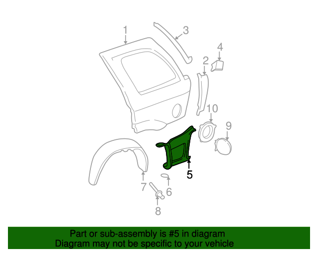 2002-2009 GMC Filler 15201658 GM | GMPartsDirect.com