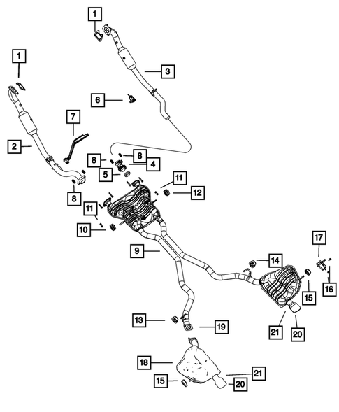 Exhaust System for 2014 Jeep Grand Cherokee | My Mopar Parts