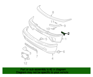 1999-2007 GM Front Driver Side Bumper Impact Bar Brace 15705657 ...