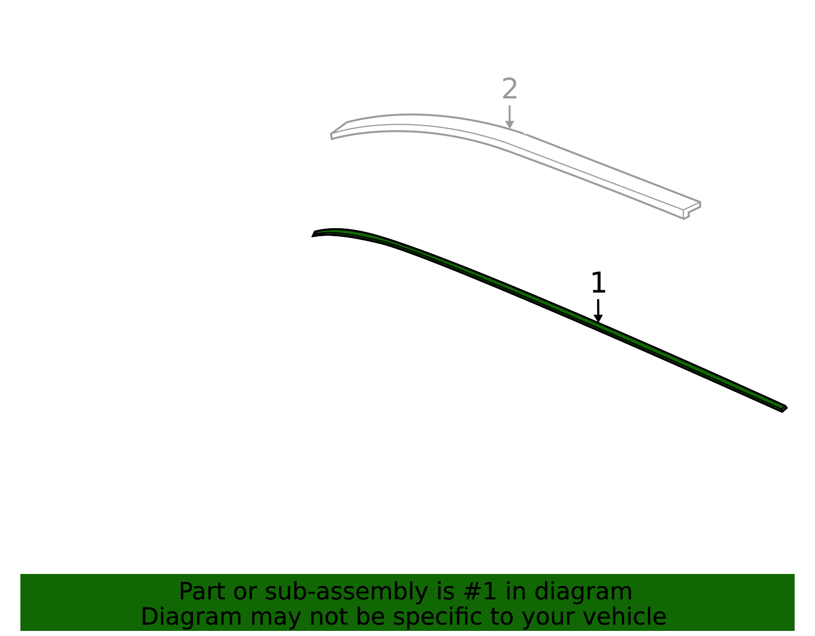 GM 84827997 Driver Side Roof Panel Joint Finish Molding | Genuine GM ...