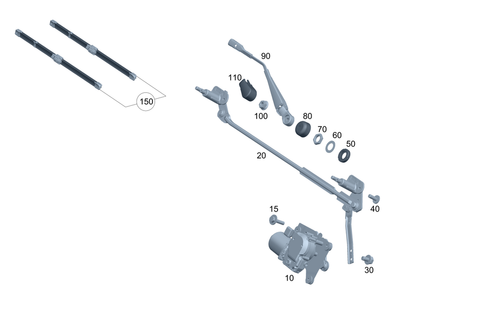 2002-2026 Mercedes-Benz Parts Kit, Wiper Blade 463-820-04-07 | Mercedes ...