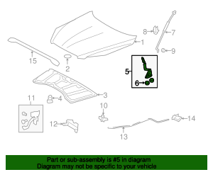 53420-0R030 - Hinge Assembly 2006-2012 Toyota RAV4 | Bam Wholesale Parts