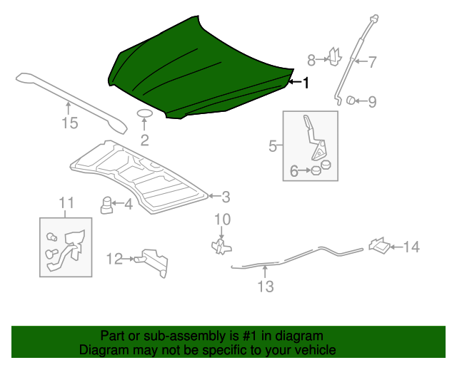 2006-2012 Toyota RAV4 Hood Panel 53301-42080 | Toyota Parts Center