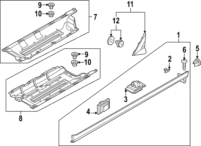 86190-P1000 - Corner Molding 2023-2024 Kia Sportage | Kia.Parts Store