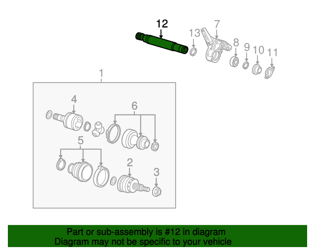 13408708 - Intermediate Shaft - 2003-2011 Saab | Order Euro Parts