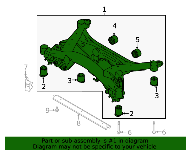 2019-2020 Volvo XC40 Cross-Member 32246801 | TascaParts.com