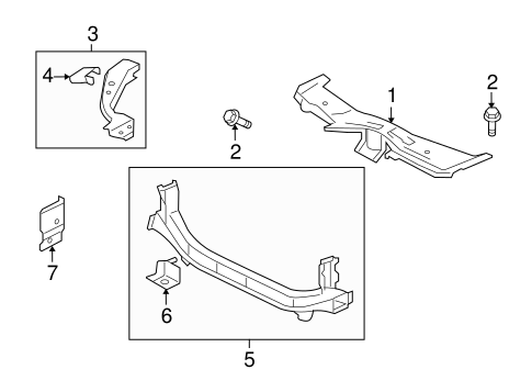 Radiator Support for 2011 Mitsubishi Lancer | Mitsubishi Parts Warehouse