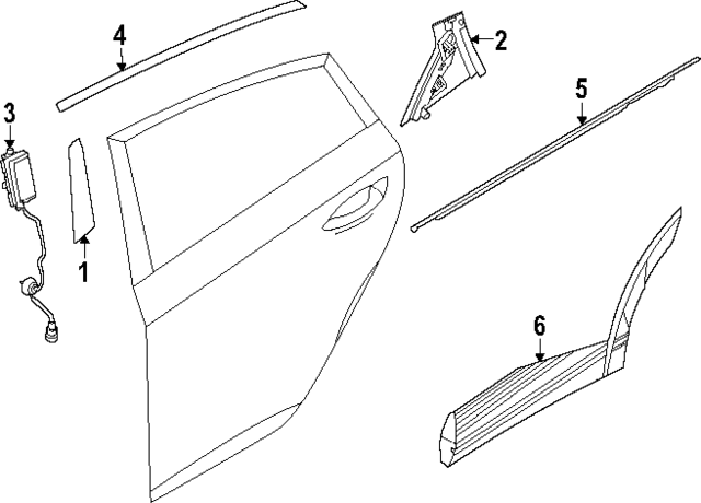 87732-CU000-EMP - Lower Molding 2023-2024 Genesis GV60 | Hyundai OEM Part