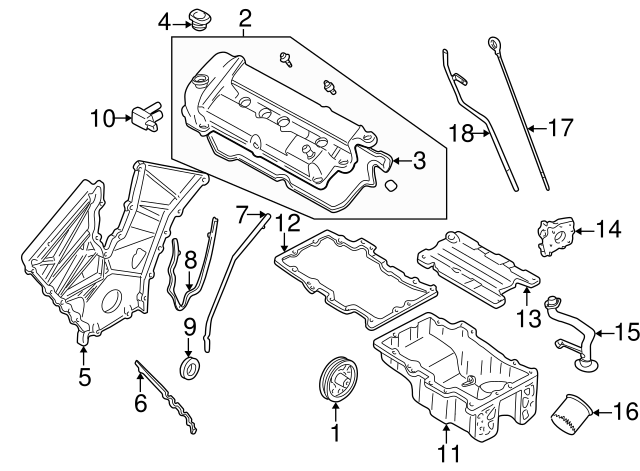 2000-2005 Mazda Engine Oil Pan Gasket AJ03-10-431 | RealMazdaParts.com