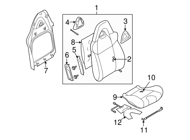 F190-88-161A-02 - Cushion Cover 2009-2010 Mazda RX-8 | Florida Mazda Parts