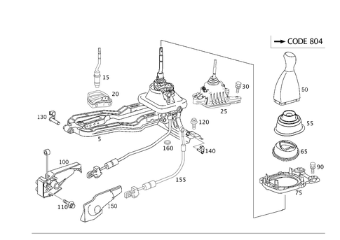Floor Shift, Mechanical Six-Gear Transmission for 2006 Mercedes-Benz ...