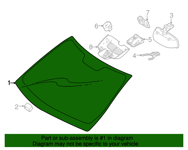 Genuine OEM Windshield | 207-670-27-00 | Fits Select 2010-2015 Mercedes ...