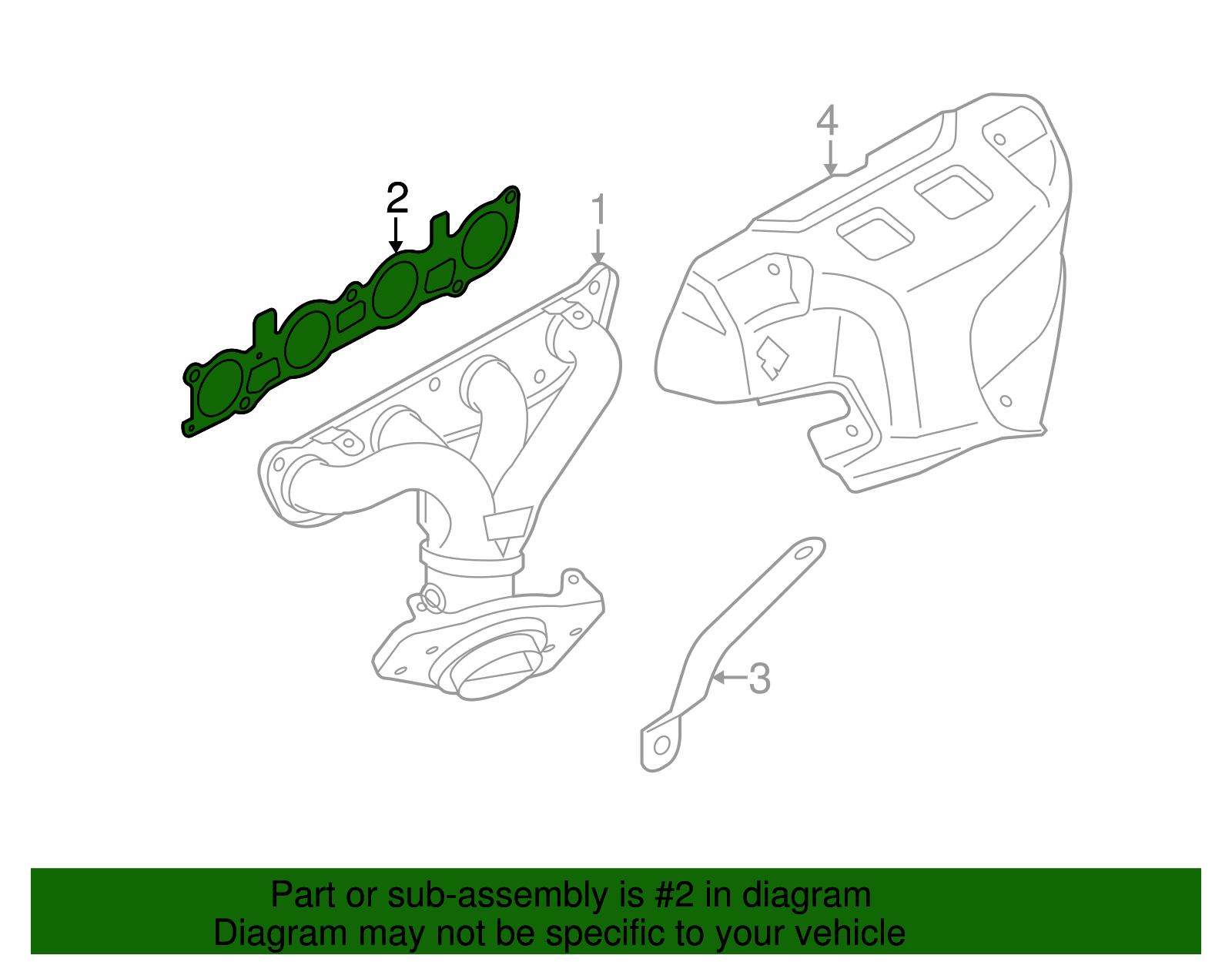 2007-2023 Nissan Manifold Gasket 14036-1VA0A | Nissan Parts Central