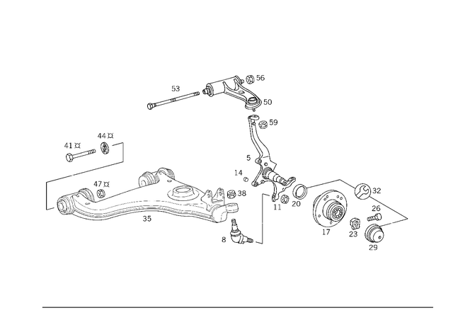 210-330-01-20 - Steering Knuckle 1994-1997 Mercedes-Benz E420 ...