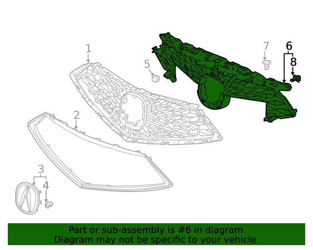 Grl Front Air Guide 71123-TYA-A00 | OEMAcuraPart