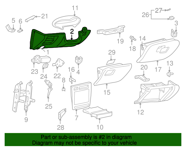 2001-2005 Hyundai Lower Trim Panel Reinforcement 84755-39500 | QuirkParts