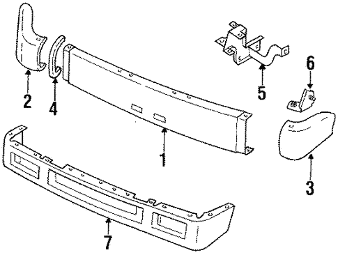 Bumper & Components - Front for 1995 Isuzu Pickup | Isuzu Parts Center