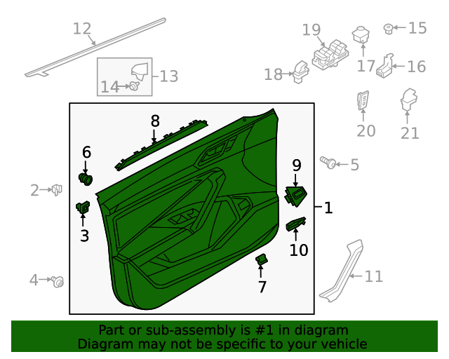17B-867-012-AJ-RKX - Door Trim Panel - 2019-2021 Volkswagen Jetta | VW ...