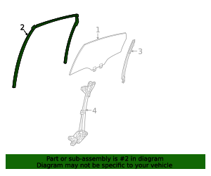 72775-T43-J01 - Window Channel 2022-2024 Honda Civic | Honda Parts Online