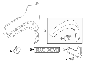 2018-2023 Hyundai Wheel Opening Molding 87712-J9000-CA | OEM Parts Online