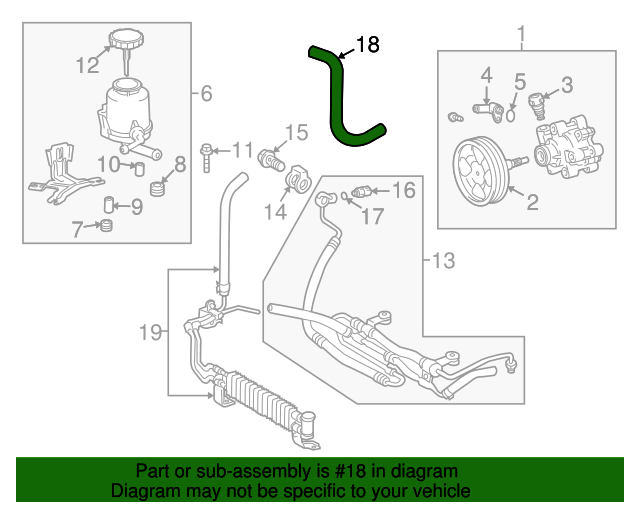 2008-2021 Toyota Land Cruiser Suction Hose 44348-60410 | Toyota Parts ...