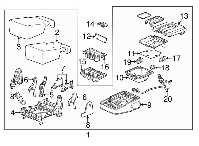 23252399 - Front Center Seat Wiring Harness 2016-2019 GM | Gateway ...