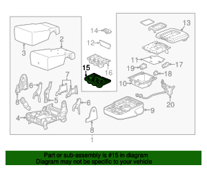 2014-2020 GM Front Seat Armrest Cup Holder 23363011 | GM Parts Center