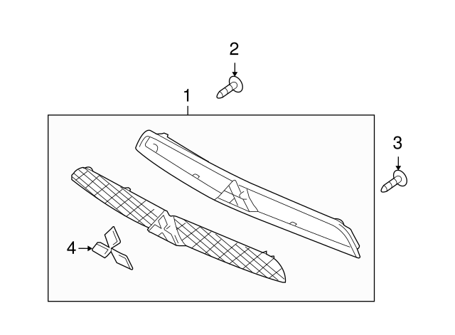 Genuine OEM Grille Assembly Part# 7450A780 Fits 2011-2013 Mitsubishi ...