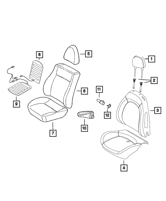 2015-2022 Ram ProMaster City Seat Armrest 5ZM13ND8AA | My Mopar Parts