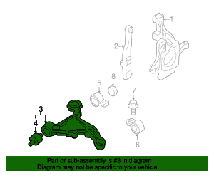 2005-2007 Ford Lower Control Arm 5F9Z-3078-BA | QuirkParts